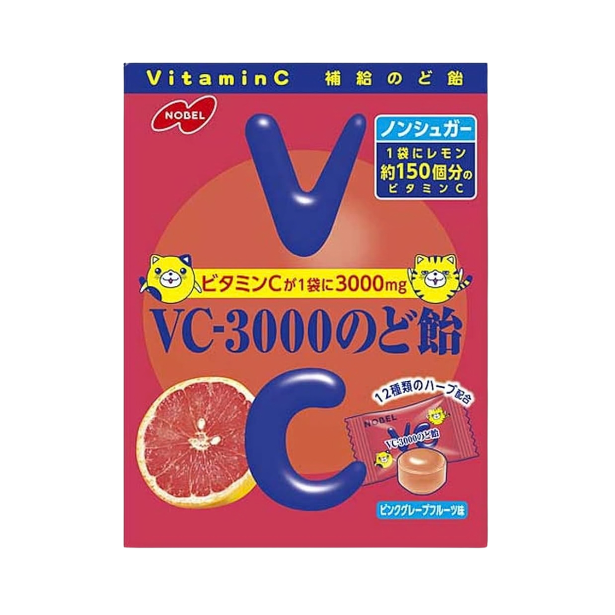 Nobel Confectionery VC-3000 Throat Lozenges [Pink Grapefruit] – Bangkok ...